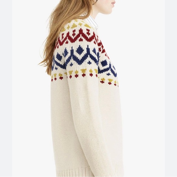 J. Crew | Sweaters | J Crew Fair Isle Ivan Crewneck Wool Knit Sweater ...